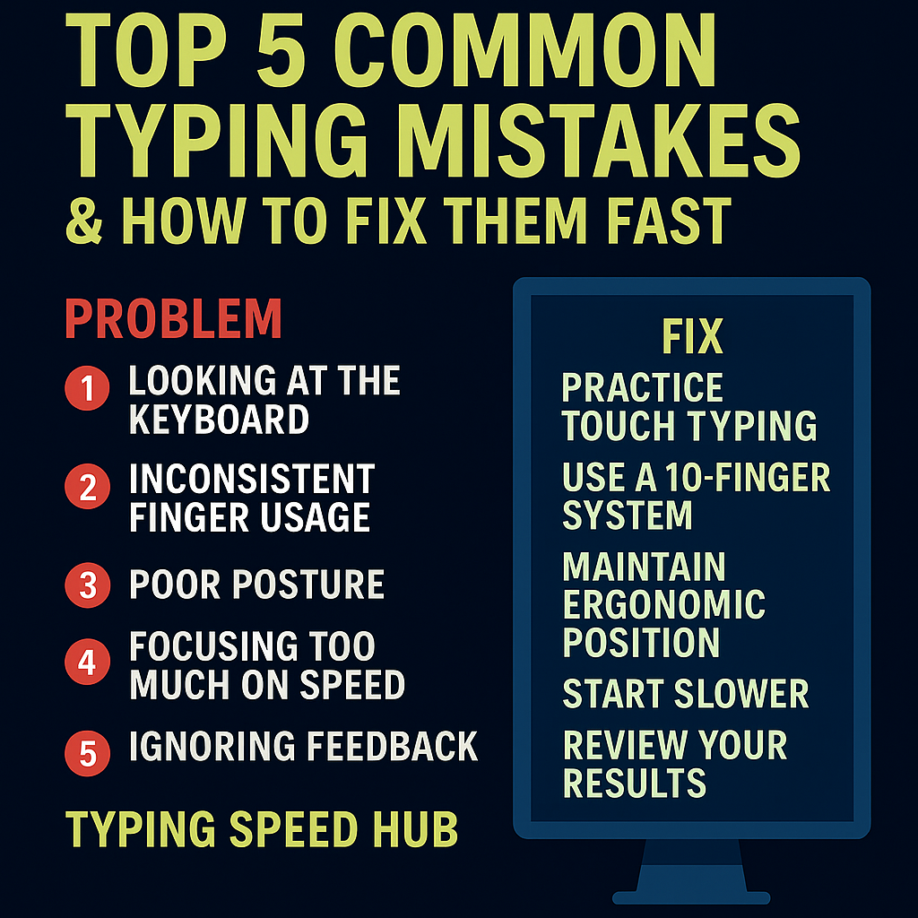 Top 5 Common Typing Mistakes & How to Fix Them Fast | Typing Speed Hub